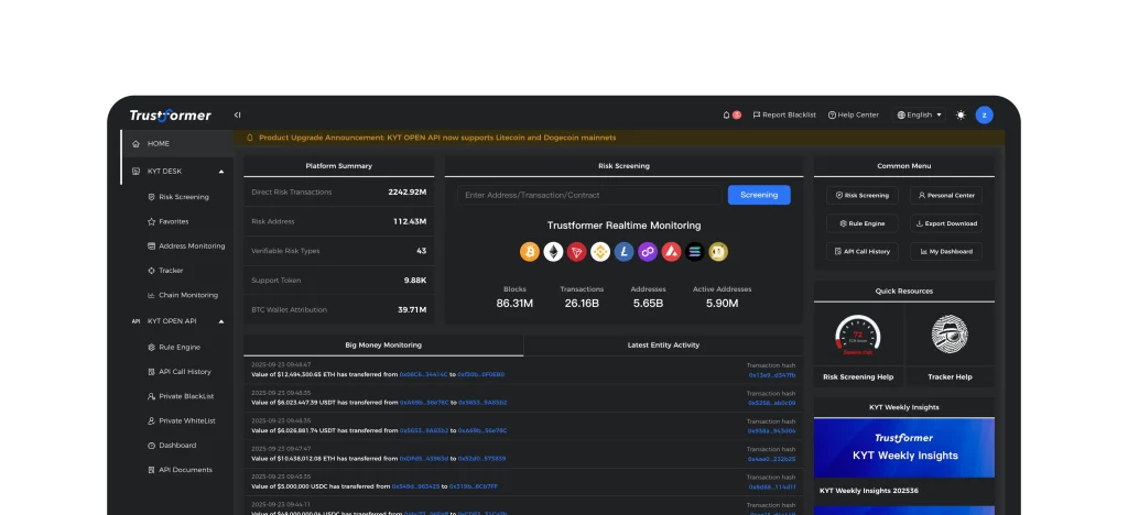 Know Your Transaction (KYT) | ChainUp's Trustformer KYT